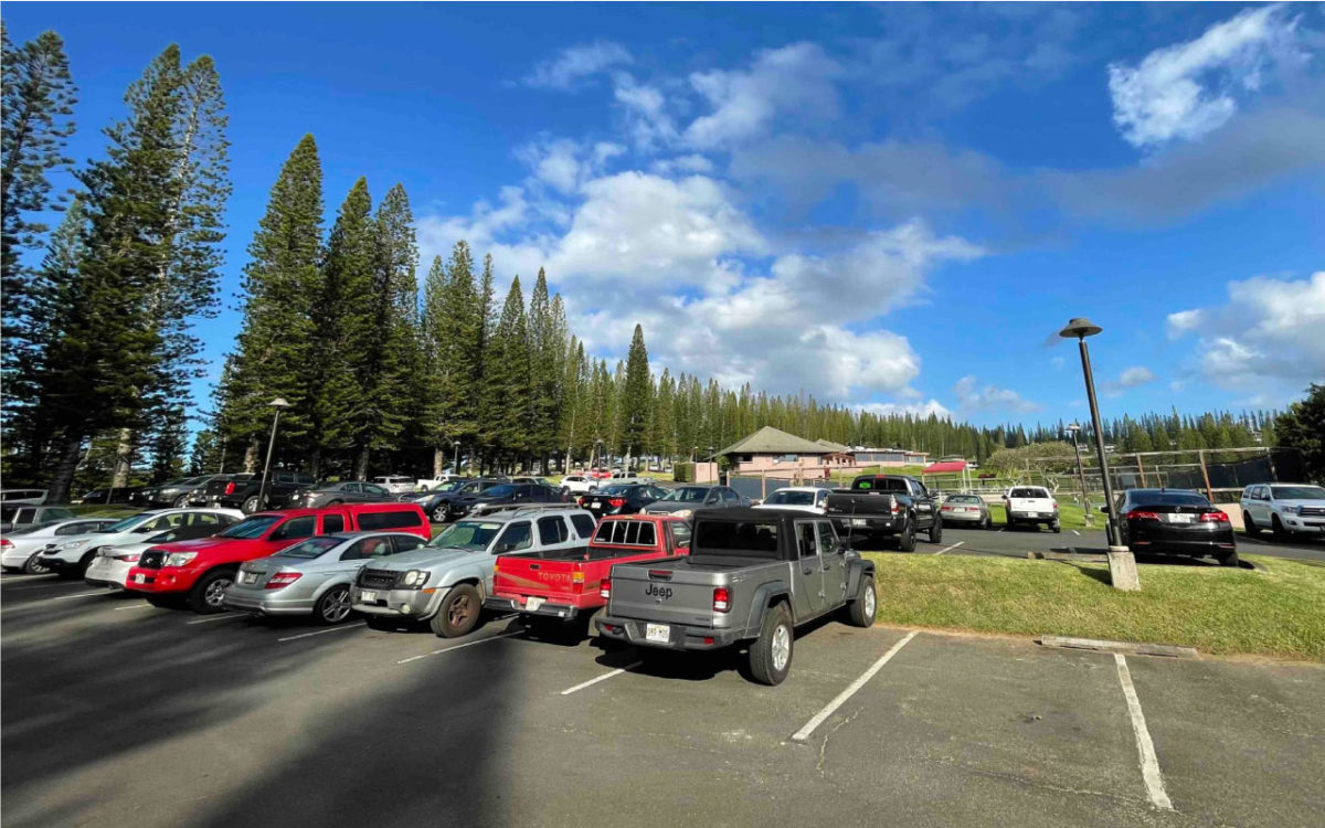 Parking at Kapalua Bay - The Snorkel Store