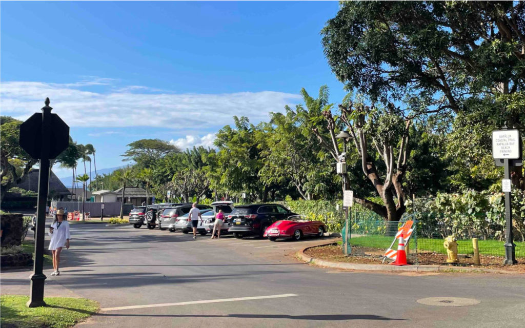 Parking at Kapalua Bay - The Snorkel Store